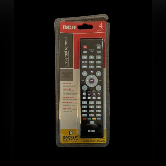 Other | New Rca 4device Universal Remote Black Rcrodarwd | Poshmark